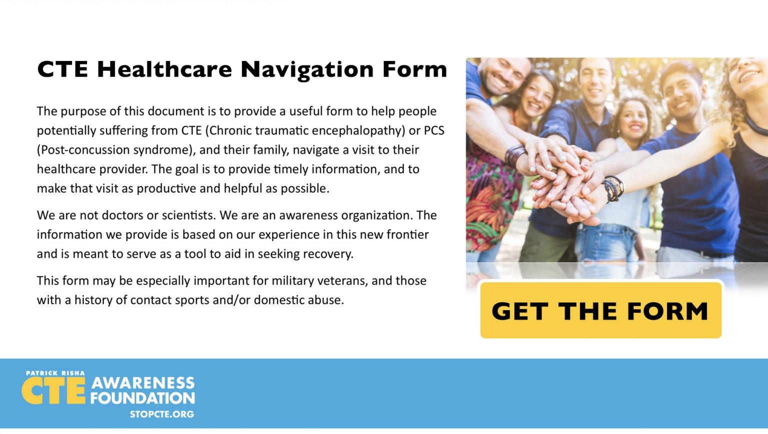 StopCTE – The Patrick Risha CTE Awareness Foundation Chronic Traumatic ...
